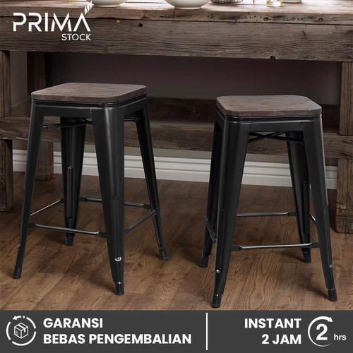 Jual KURSI KAFE TINGGI BAR STOOL METAL BESI DUDUKAN KAYU CAFE TOLIX 75 ...