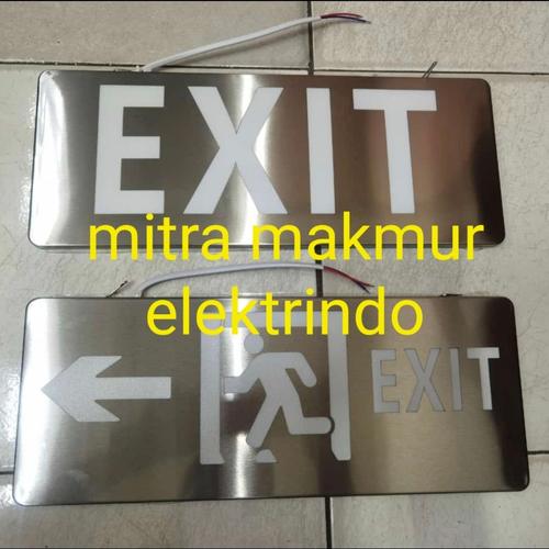 Jual lampu exit emergency silver premium / emergency exit led / lampu ...