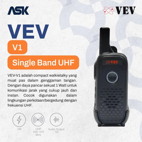 Promo Handy Talky V1 VEV / HT V 1 Single Band - Non Chg Adaptor - Jakarta Barat - Artha Surya ...
