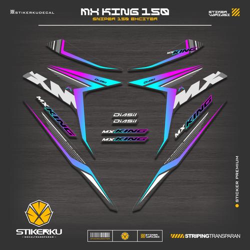 Promo STRIPING MX KING 150 TRANSPARAN UV MOTIF X15 STICKER Y15ZR SNIPER ...