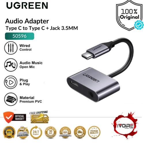 Jual UGREEN Audio Splitter Type C to Type C + 3.5mm Adapter - 50596 - Kota Medan - Ivoire ...