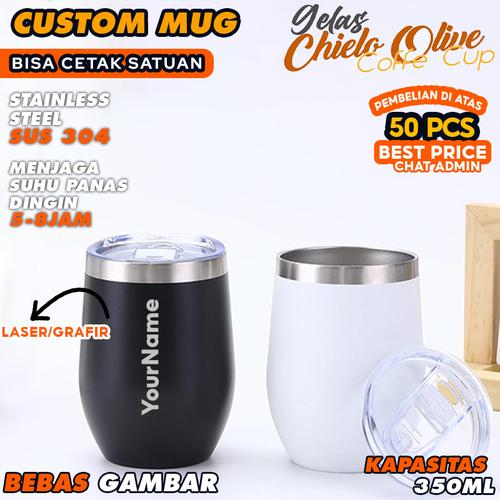 Jual Termos Kopi Travel Mug Air Panas & Dingin Vacuum Coffe CuP - Putih ...