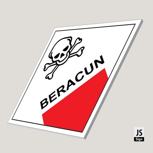 Jual SAFETYSIGN K3 - LIMBAH B3 BERACUN + PLAT 2MM - M(15x15cm) - Kab ...