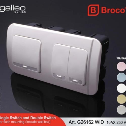 Jual Saklar Engkel + Saklar Seri Set Inbow - Broco Galleo Putih ...