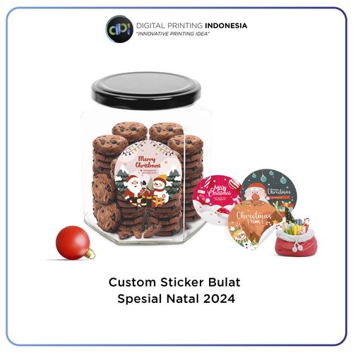 Jual Stiker Label Kemasan Produk Makanan Natal Sticker Parcel Kue ...