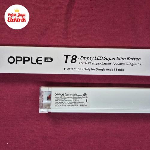 Jual Fixture Kap Balok Lampu TL Rumah Lampu LED T8 Empty Batten 120CM 2 Way Opple - Kota ...