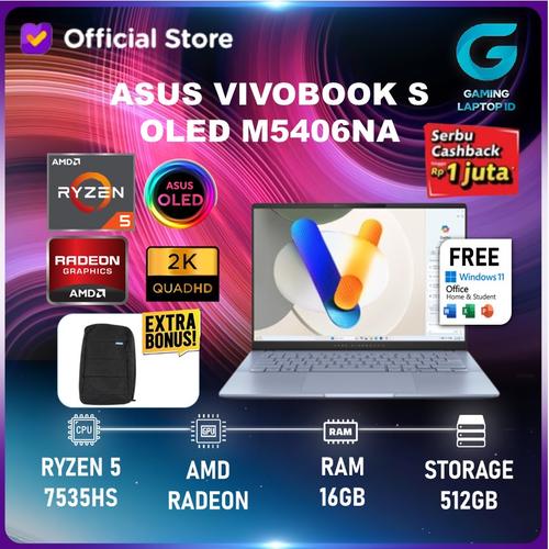 Promo Asus Vivobook S 14 OLED M5406NA Ryzen 5 7535HS 16GB 512GB W11+OHS ...