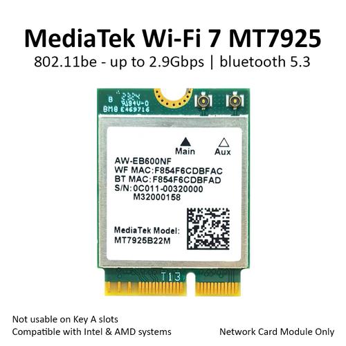 Jual Mediatek WiFi 7 MT7925 Wireless Card Bluetooth 5 BE M.2 NGFF MT7925B22M - Kota Tangerang ...