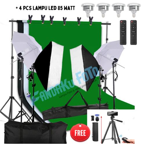 Jual Paket lighting studio foto profesional - Set background - Jakarta ...