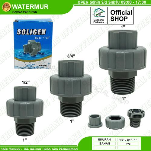 Jual Watermur Drat Luar Pvc Soligen 1 X 1 Inch / Watermoor Pvc Drat ...