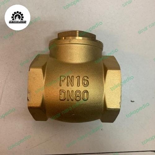 Jual swing check valve kuningan pn16 ukuran 2" inch brass - Jakarta ...