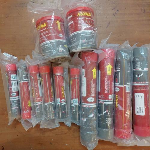 Jual pyrotechnic huahai 1set smoke signal, parachute signal, red hand ...