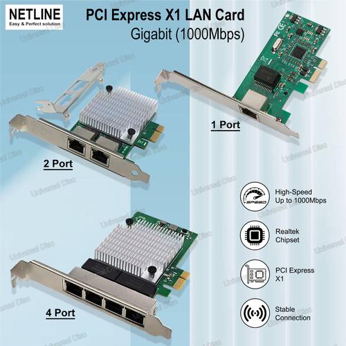 Jual PCI Express LAN Card X1 Gigabit 1000Mbps 1 port, 2 port, 4 port ...