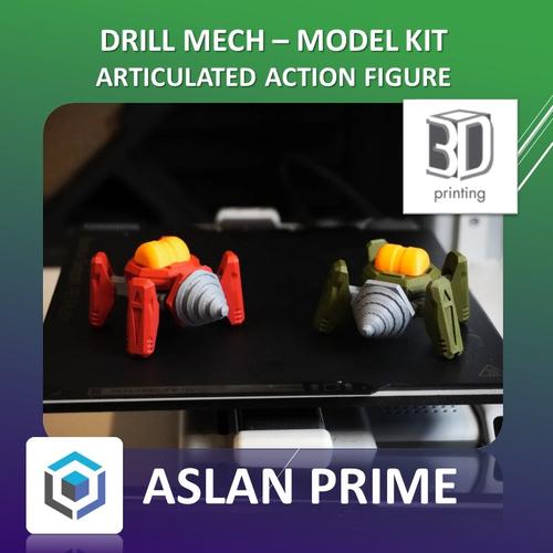 Jual DRILL MECH MECHA TANK MODEL KIT POSEABLE JOINTED ACTION FIGURE 3D ...