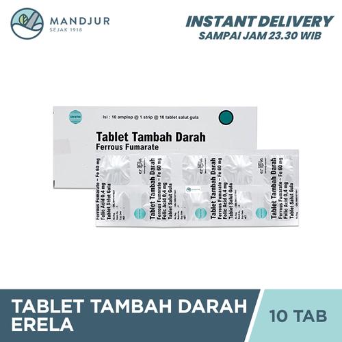 Jual Tablet Tambah Darah Erela 10 Tablet - Suplemen Zat Besi dan Asam ...