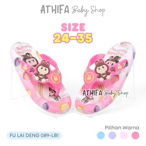 Promo Sandal Labubu Anak Perempuan Sendal Jepit Karet Anak Usia 3 4 5 6 ...