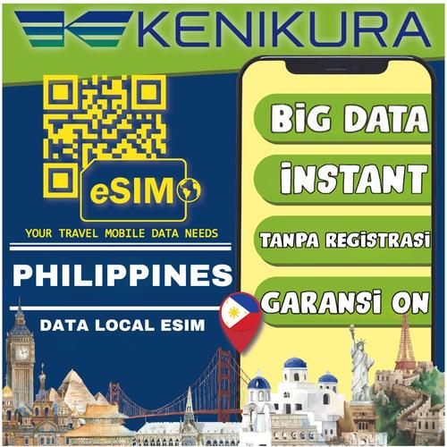 Jual Philippines ESIM internet paket data e sim kenikura - 5 Days, 2GB/day - Kota Tangerang ...