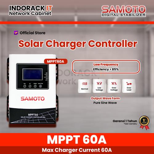 Promo SAMOTO Solar Charger Controller MPPT 60A Panel Surya For 12V 24V ...