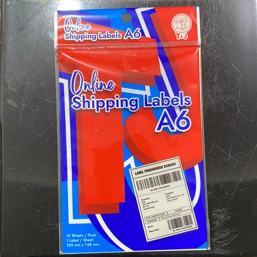 Jual Label Online Shipping Labels A6 T&J isi 10 Lembar - Jakarta Barat ...