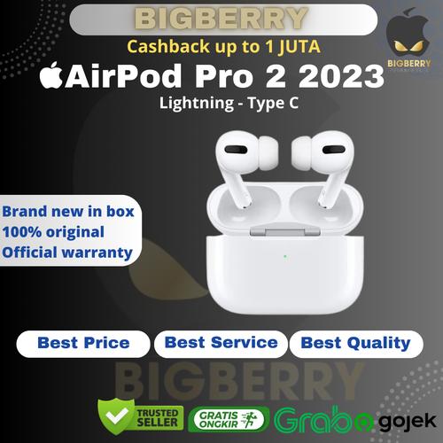Promo Apple AirPods Pro 2 2nd Gen 2022 USB C 2023 Magsafe Resmi AirPod IBOX - PRO 2 TYPE C, No ...
