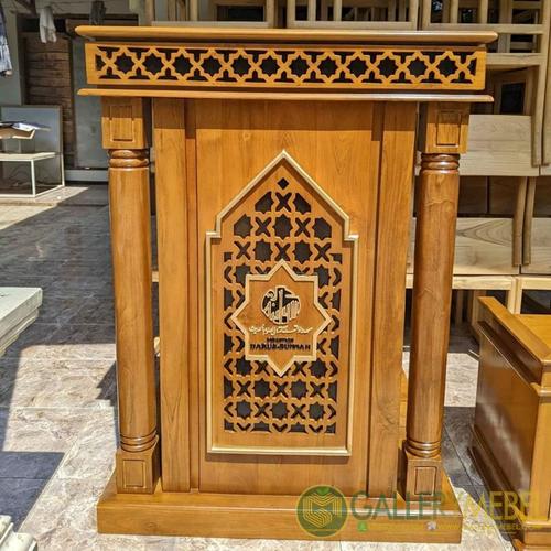 Jual Mimbar Khutbah Minimalis Dengan Nama Masjid - Podium Pidato Imam ...