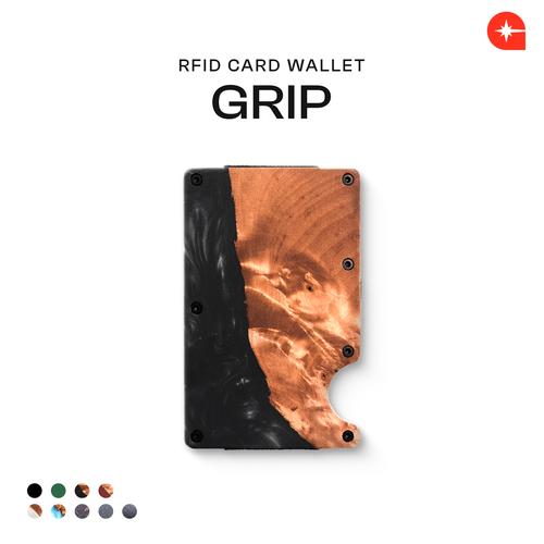 Jual GRIP RFID Carbon Fiber Elastic Card Wallet (with Money Clip ...