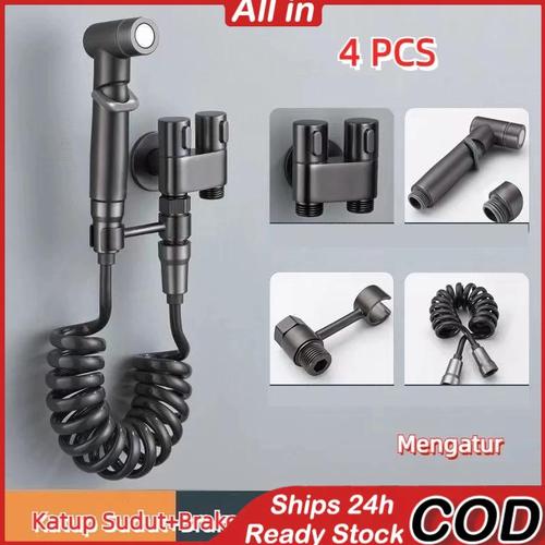 Jual jet shower toilet duduk kran shower kamar mandi Abu-abu Mini Kran ...
