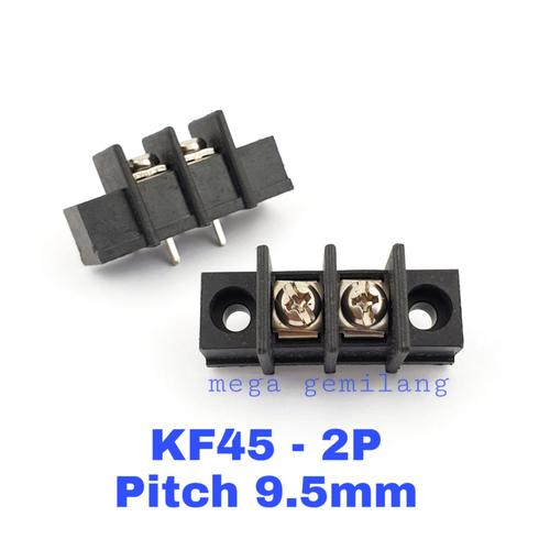 Jual Terminal baut 2p | terminal blok KF 45 2 pin jarak kaki 9.5mm ...