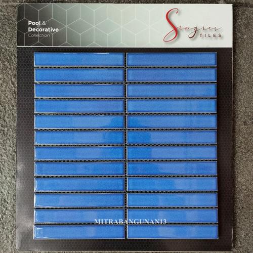 Jual Mosaic Mozaic Mosaik Mozaik Keramik Tile Keramik Biru Muda Glossy ...