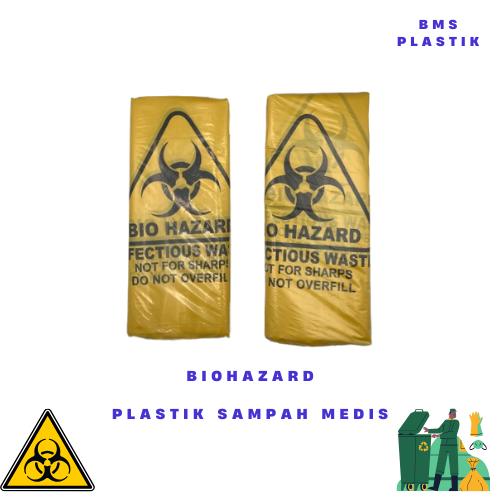 Jual Plastik Sampah Infeksius - Limbah Medis B3 Logo BIOHAZARD 80 x 120 ...