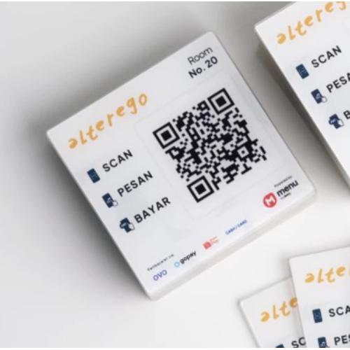 Jual Custom Nomor Meja Tempel Akrilik Print Label Tag Table Sign QR ...