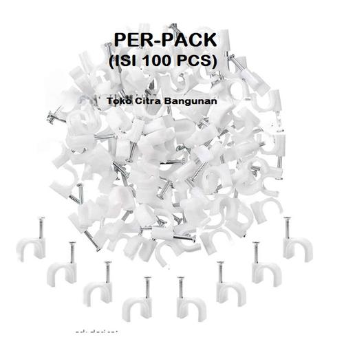 Jual Cable Clamp Pvc 14 mm Pengikat Kabel Staples Gantungan Tembok 1 ...