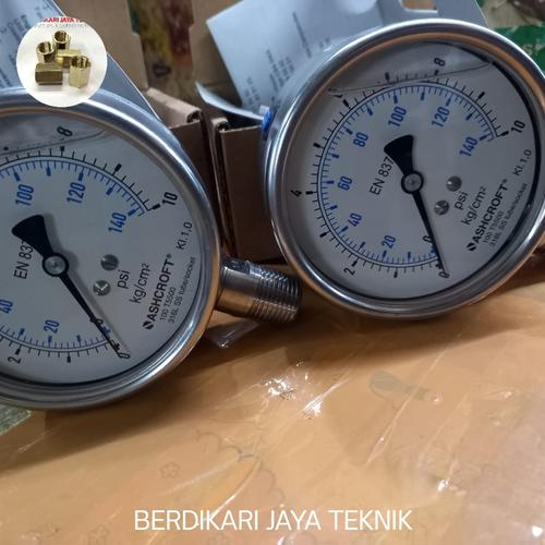 Jual pressure gauge 10 kg /cm2 140 psi size 4"inch body full stainless ...