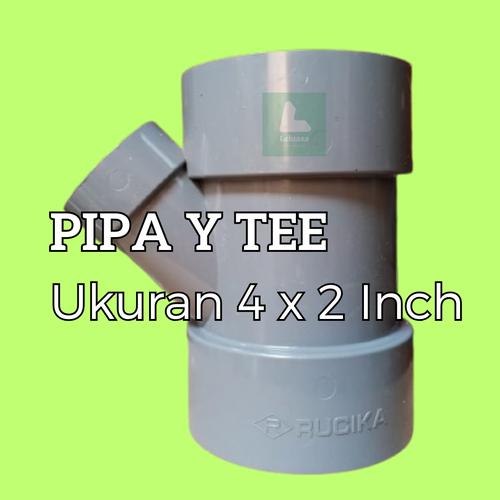 Jual Fitting Sambungan Pipa y Tee Pvc Ukuran 4 X 2 Inch Bisa Untuk ...