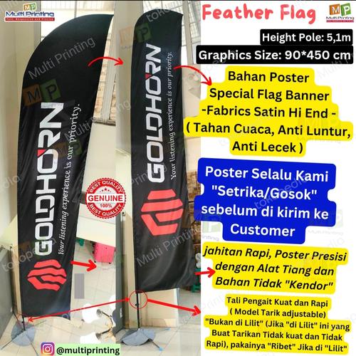 Promo flag banner 5m + flying banner 5m + cetak poster 1 sisi/2 sisi ...