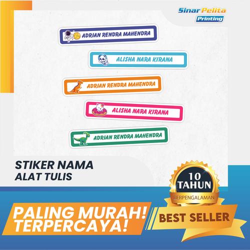 Jual Stiker Nama Anak Custom | Label Nama Alat Tulis Sekolah - REQUEST ...