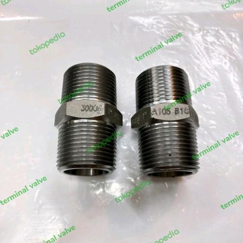 Jual double nipple 3000psi 1inch/double neple cs 3000 1"/double neple ...