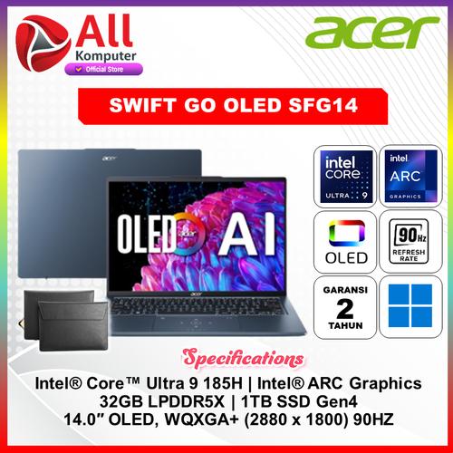 Promo Laptop Acer Swift Go 14 OLED – Intel Core Ultra 9 185H, RAM 32GB ...