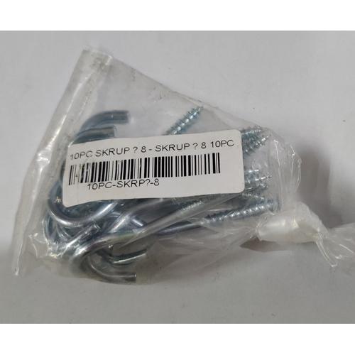 Jual 10PCS SKRUP SEKRUP GANTUNG SKRUP TANDA TANYA ? KAIT BESI SCREW ...