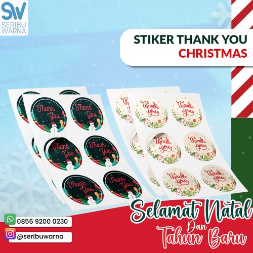 Jual Sticker Thank You Sticker Label Ucapan Terimakasih /Sticker Natal ...
