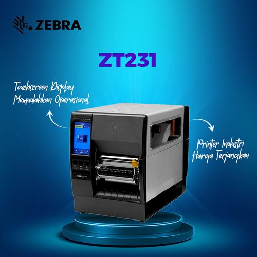 Jual ZEBRA ZT231 300DPI BARCODE PRINTER PORT USB + RS232 + LAN - Kab ...