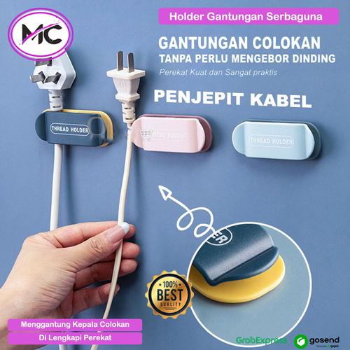 Jual Holder Perapih Kepala Colokan Tempel Klip Kabel Gantungan Stop ...