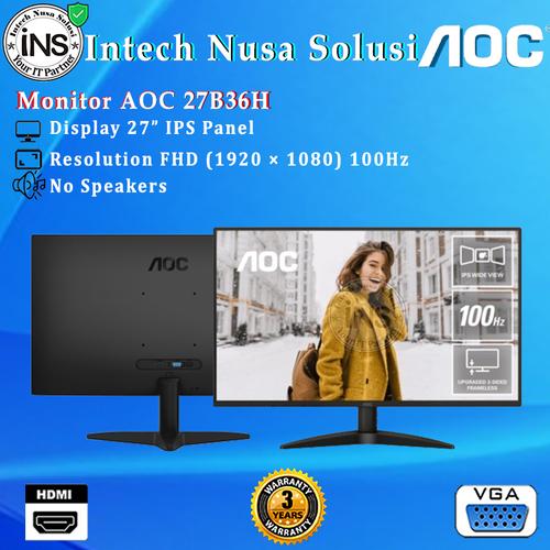 Jual Monitor AOC 27B36H 27" IPS FHD 100 Hz VGA 3YR - Jakarta Pusat ...