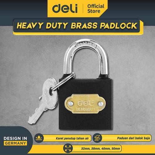 Promo Deli Gembok Heavy Duty Brass Padlock 32 / 38 / 40 / 50mm ...