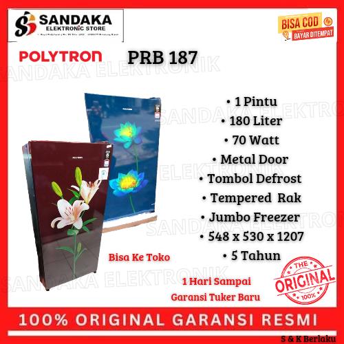 Promo Kulkas POLYTRON Kulkas 1 Pintu PRB 187 Kapasitas 180 Liter - Kab ...
