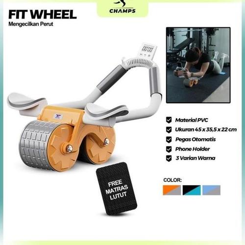 Jual Ab Wheel 2in1 Ab Roller Fit Wheel Plank Trainer Roller Alat Sit Up ...
