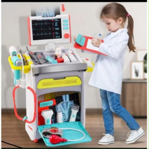 Jual Mainan edukasi anak Dokter Set Trolley Mesin Rontgen USG playset ...