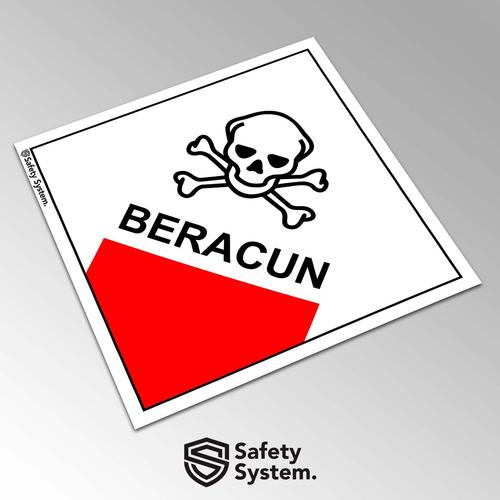 Jual Stiker safety K3 simbol label limbah B3 hazmat beracun toxic - XL ...