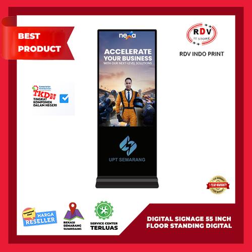 Jual Digital Signage 55 Inch Floor Standing Advertiser Display Custom ...