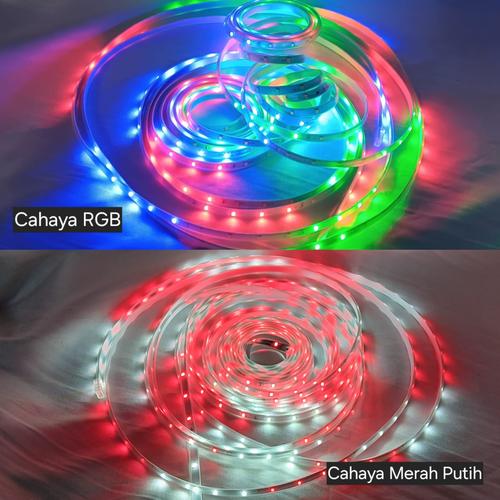 Jual Lampu LED Strip Selang 2835 220V Cahaya RGB dan Merah Putih 10 ...